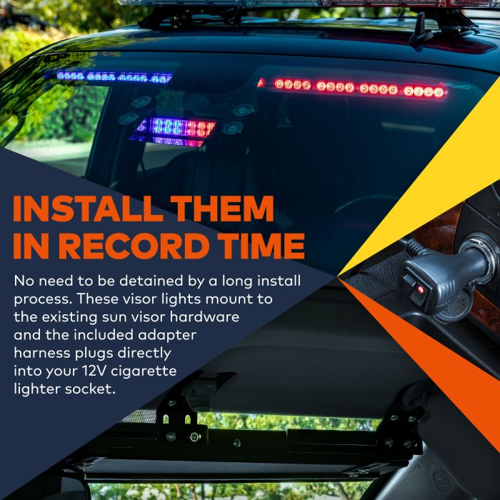 Visor light bar store